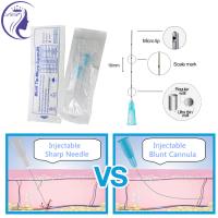 China Micro tip blunt cannula needle 25G 27G cannula for hyaluronic acid dermal filler injection for sale