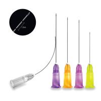 China 25g 50mm micro stainless steel blunt tip needle cannula For dermal filler syringe for sale