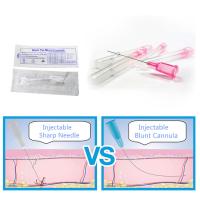 China 25g 50mm micro stainless steel blunt tip needle cannula For dermal filler syringe for sale