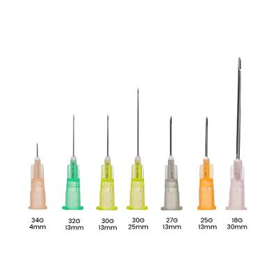 China stainless steel luer lock hypodermic needle mesotherapy 30g x 4mm for mesotherapy for sale