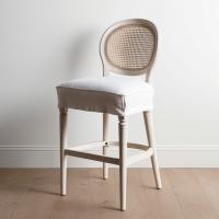 China Linen Solid Wood Barstool Removable Upholstered Wood Bar Stools Stylish for sale