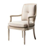 China Linen Tuft Wooden Padded Dining Chairs Dust Proof UV Protection Household for sale
