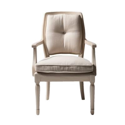 China Linen Tuft Wooden Padded Dining Chairs Dust Proof UV Protection Household for sale