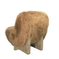 China Dustproof Faux Fur Accent Chair 77×88×89cm Comfort With Solid Wood Base for sale