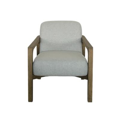 China Beauty Solid Wood Upholstered Dining Chairs Sustainable Solid Wood Frame Lounge Chair for sale