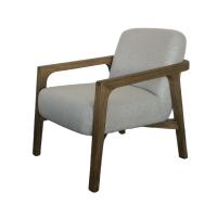 China Beauty Solid Wood Upholstered Dining Chairs Sustainable Solid Wood Frame Lounge Chair for sale