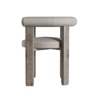 China Upholstered Modern Barrel Back Dining Chair Comfortable And Fashionable for sale