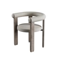 China Upholstered Modern Barrel Back Dining Chair Comfortable And Fashionable for sale