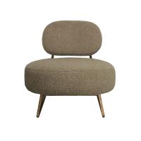 China Soft Textured Solid Wood Lounge Chairs 78*78*77cm Mid Century Accent Chair for sale