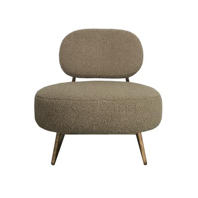 China Soft Textured Solid Wood Lounge Chairs 78*78*77cm Mid Century Accent Chair for sale