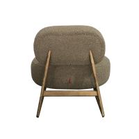 China Soft Textured Solid Wood Lounge Chairs 78*78*77cm Mid Century Accent Chair for sale