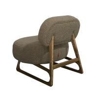 China Soft Textured Solid Wood Lounge Chairs 78*78*77cm Mid Century Accent Chair for sale