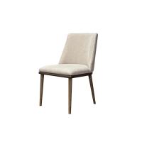 China Lightweight Solid Wood Upholstered Dining Chairs Easy Cleaning Wooden Padded Dining Chairs for sale