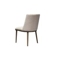 China Lightweight Solid Wood Upholstered Dining Chairs Easy Cleaning Wooden Padded Dining Chairs for sale