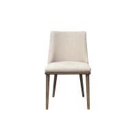 China Lightweight Solid Wood Upholstered Dining Chairs Easy Cleaning Wooden Padded Dining Chairs for sale