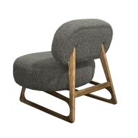 China Sled Style Solid Wood Lounge Chairs Easy Cleaning Contemporary Lounge Chair for sale