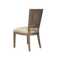 China Cane Back Wooden Upholstered Dining Chairs 48*58*89cm Easy Cleanup Moisture Proof for sale