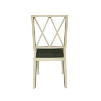 China Geometric Back Wooden Cushioned Dining Chairs Stylish Moisture Resistance for sale