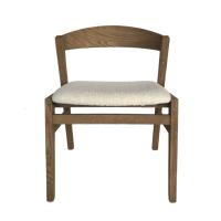 China Contemporary Designer Dining Chair with Curved Back and Soft Cotton Cushion – Armrest-Free for sale