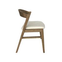 China Contemporary Designer Dining Chair with Curved Back and Soft Cotton Cushion – Armrest-Free for sale