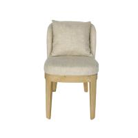 China Elegant Solid Wood Dining Chair with Soft Cushion Seat and Backrest Pillow, No Armrests for sale