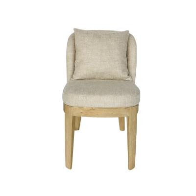 China Elegant Solid Wood Dining Chair with Soft Cushion Seat and Backrest Pillow, No Armrests for sale