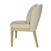 China Elegant Solid Wood Dining Chair with Soft Cushion Seat and Backrest Pillow, No Armrests for sale