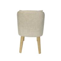 China Elegant Solid Wood Dining Chair with Soft Cushion Seat and Backrest Pillow, No Armrests for sale
