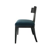 China Designer Curved Back Dining or Lounge Chair with Plush Velvet Upholstered Seat for sale