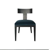 China Designer Curved Back Dining or Lounge Chair with Plush Velvet Upholstered Seat for sale