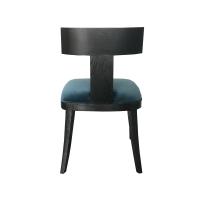 China Designer Curved Back Dining or Lounge Chair with Plush Velvet Upholstered Seat for sale