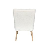 China Lambswool Upholstered Dining Room Chairs With Armrests And Solid Wood Legs for sale