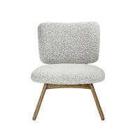China Designer Lounge Chair with Split Solid Wood Legs – Armrest-Free and Comfortable for sale