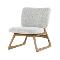 China Designer Lounge Chair with Split Solid Wood Legs – Armrest-Free and Comfortable for sale
