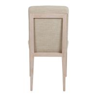China Solid Wood Dining Chair with Soft Upholstered Back and Seat – Armrest-Free Design for sale
