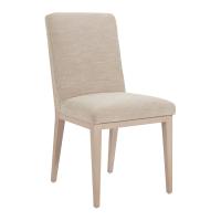 China Solid Wood Dining Chair with Soft Upholstered Back and Seat – Armrest-Free Design for sale