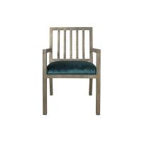 China Vintage Lounge Chair with Lattice Back, Armrests, and Plush Velvet Upholstered Cushion for sale