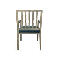 China Vintage Lounge Chair with Lattice Back, Armrests, and Plush Velvet Upholstered Cushion for sale