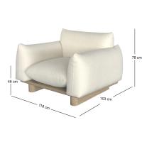 China Compact One Person Couch With Dual Armrests Comfortable For Modern Living for sale