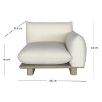 China Left Arm Sofa With Wood Legs Comfortable Single Seater Sofa For Living Room for sale