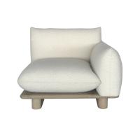 China Left Arm Sofa With Wood Legs Comfortable Single Seater Sofa For Living Room for sale