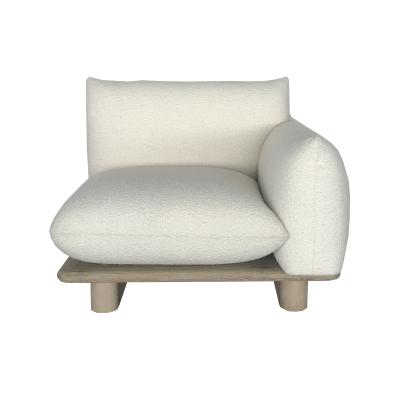 China Left Arm Sofa With Wood Legs Comfortable Single Seater Sofa For Living Room for sale