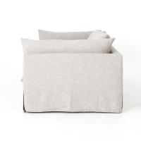 China Comfortable Living Room Couch With Wooden Legs Linen Fabric Removable Covers for sale