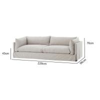 China Comfortable Living Room Couch With Wooden Legs Linen Fabric Removable Covers for sale