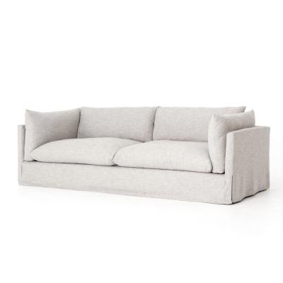 China Comfortable Living Room Couch With Wooden Legs Linen Fabric Removable Covers for sale