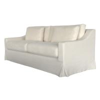 China Linen Upholstery Two Cushion Sofa With Removable Covers And Throw Pillows for sale