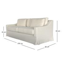China Linen Upholstery Two Cushion Sofa With Removable Covers And Throw Pillows for sale
