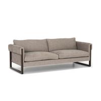 China Cotton Upholstery Sofa With Wood Legs Two Three Seater Sofa With Padded Armrests for sale
