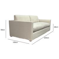 China Modern Sofa With Wood Legs Two Three Seater Sofa With Linen Cotton Fabric for sale