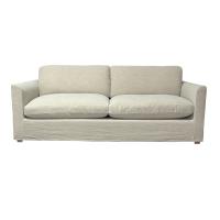 China Modern Sofa With Wood Legs Two Three Seater Sofa With Linen Cotton Fabric for sale